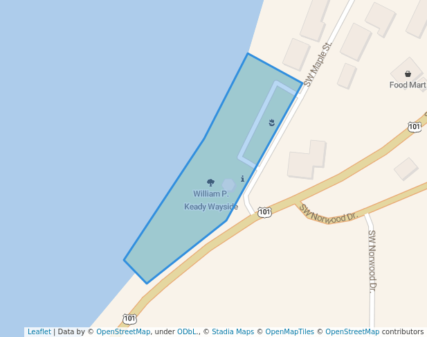 William P. Keady Wayside in Waldport | Map and Routes