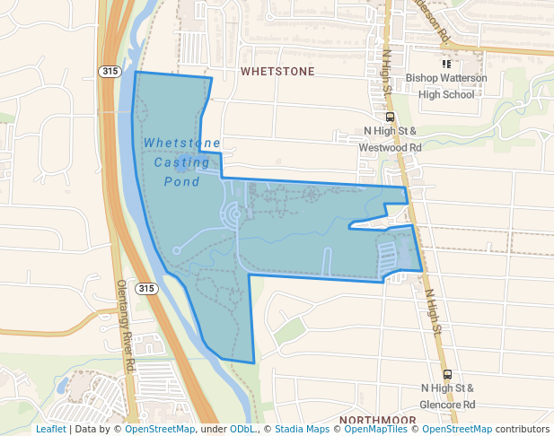 Whetstone Park in Columbus | Map and Routes
