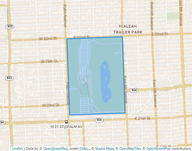 Hialeah Park Race Track in Hialeah | Map and Routes