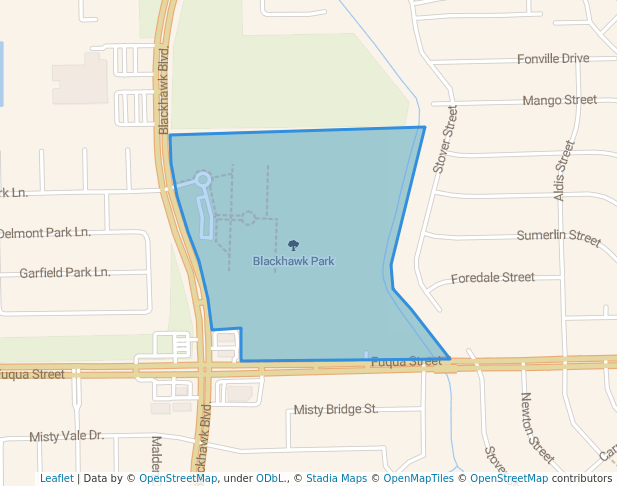 Blackhawk Park in Houston | Map and Routes