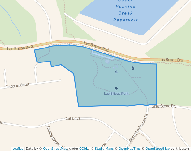 Las Brisas Park in Reno | Map and Routes