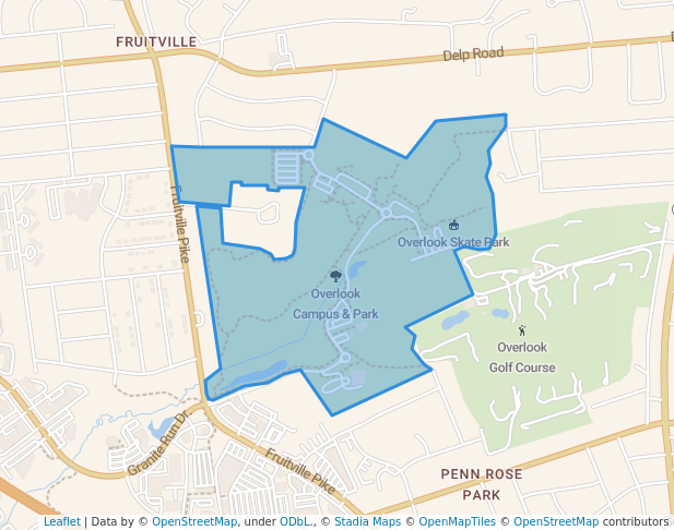 Overlook Campus & Park in Lancaster | Map and Routes