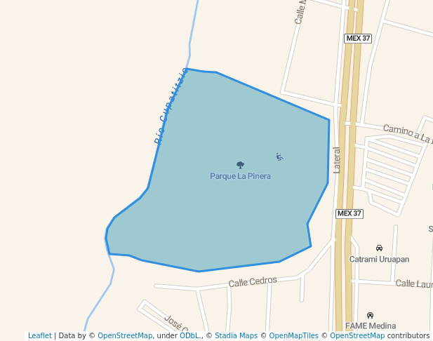 Parque La Pinera in Uruapan | Map and Routes