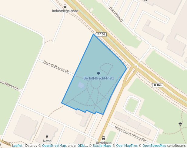 Bertolt-Brecht-Platz in Schwedt/Oder | Map and Routes