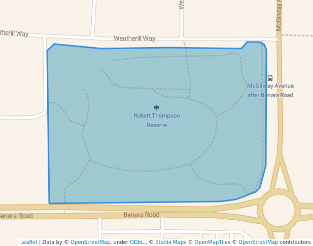 Robert Thompson Reserve in Noranda | Map and Routes