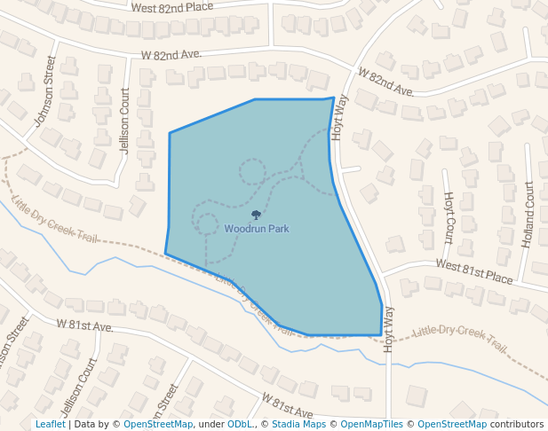 Woodrun Park in Arvada | Map and Routes