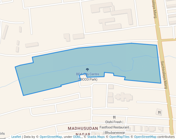 BDA City Centre (NICCO Park) in Bhubaneswar | Map and Routes