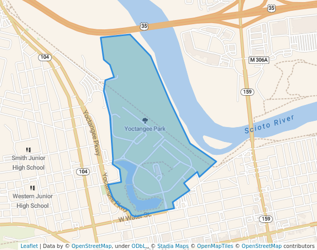 Yoctangee Park in Chillicothe | Map and Routes