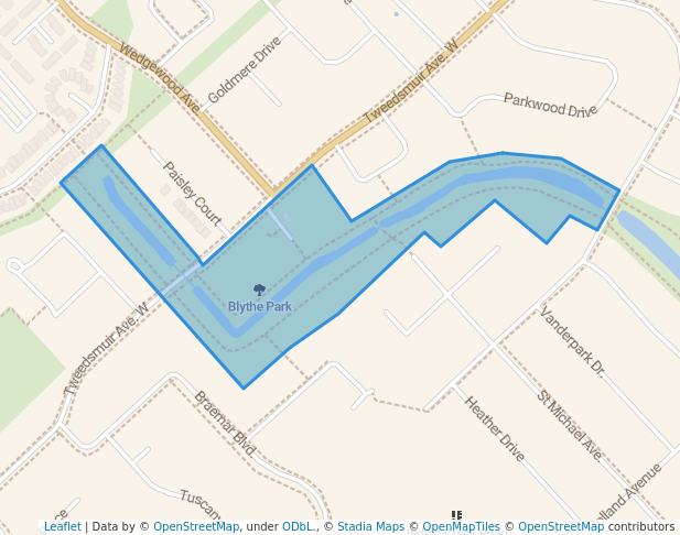 Blythe Park in Chatham | Map and Routes