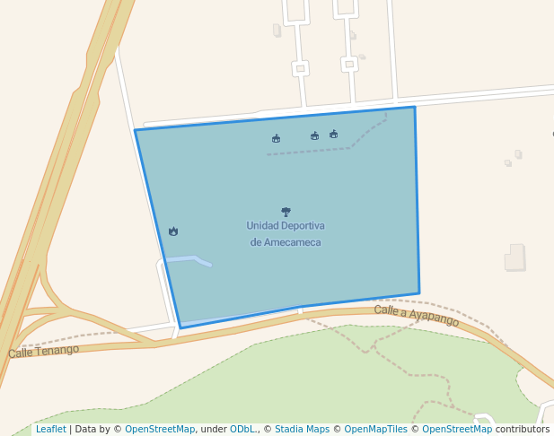 Unidad Deportiva de Amecameca in Amecameca de Juárez | Map and Routes