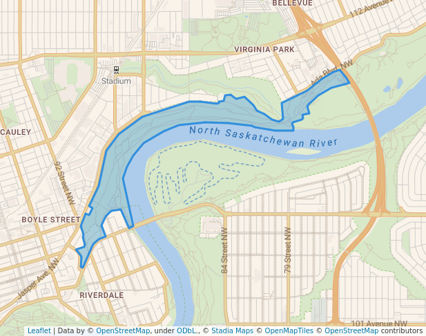 Dawson Park in Edmonton | Map and Routes
