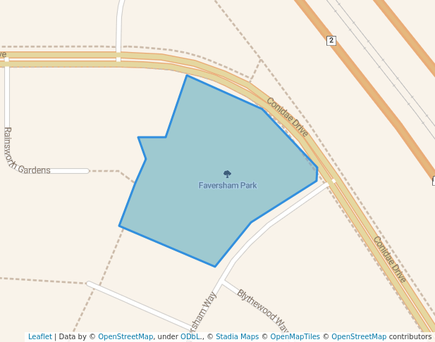 Faversham Park in Heathridge | Map and Routes