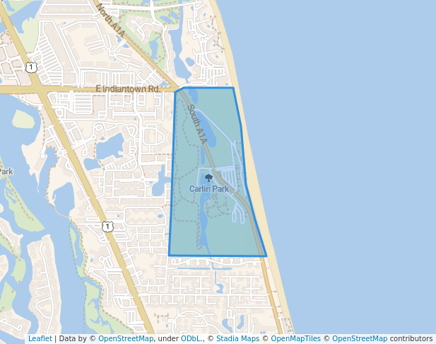 Carlin Park in Jupiter | Map and Routes