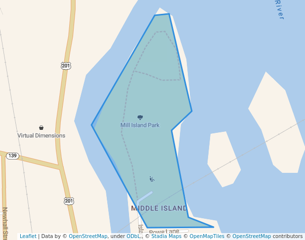 Mill Island Park in Fairfield | Map and Routes