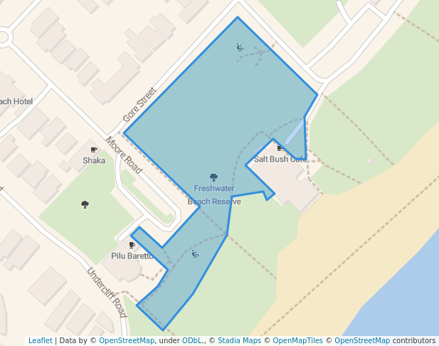 Freshwater Beach Reserve in Freshwater | Map and Routes