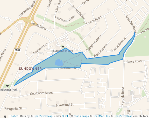 Sundowner Park in Randburg | Map and Routes