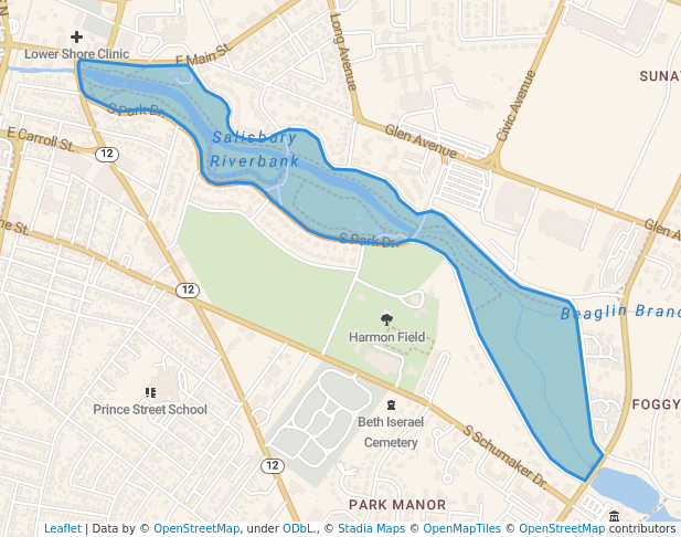 Salisbury City Park in Salisbury | Map and Routes