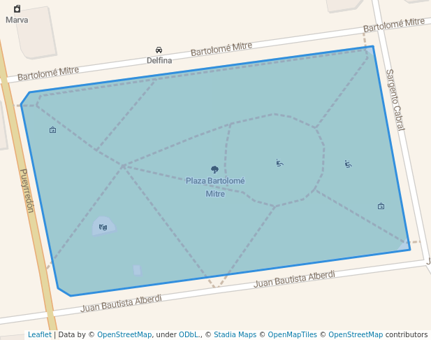 Plaza Bartolomé Mitre in Ramos Mejía | Map and Routes