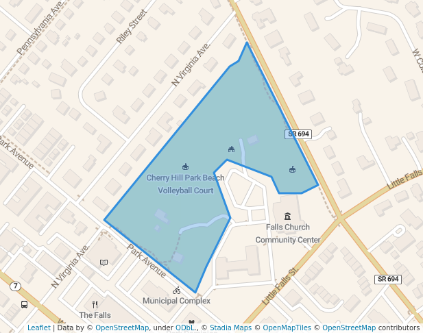 Cherry Hill Park in Falls Church | Map and Routes