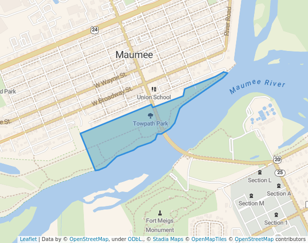 Towpath Park in Maumee | Map and Routes