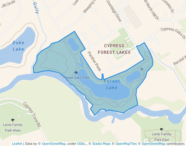 Forest Oaks Park in Spring | Map and Routes