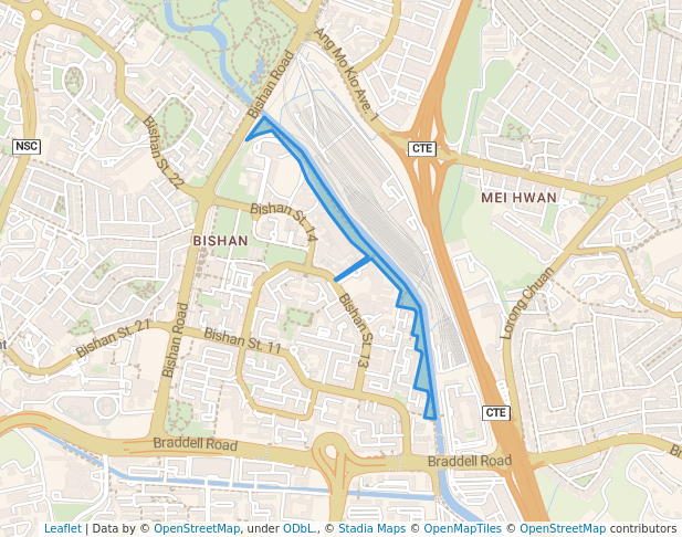 Bishan Kallang PCN Park in Singapore | Map and Routes