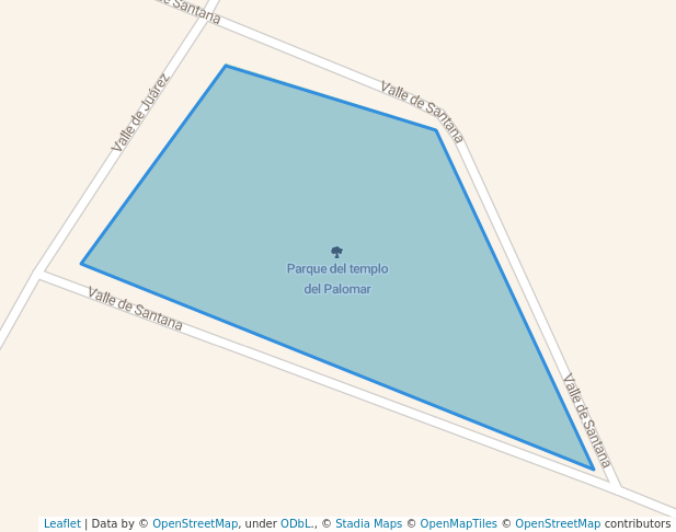 Parque del templo del Palomar in Palomar | Map and Routes