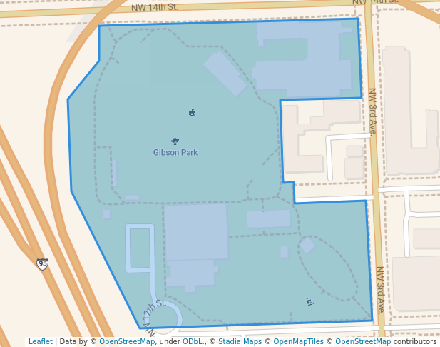 Gibson Park in Miami | Map and Routes