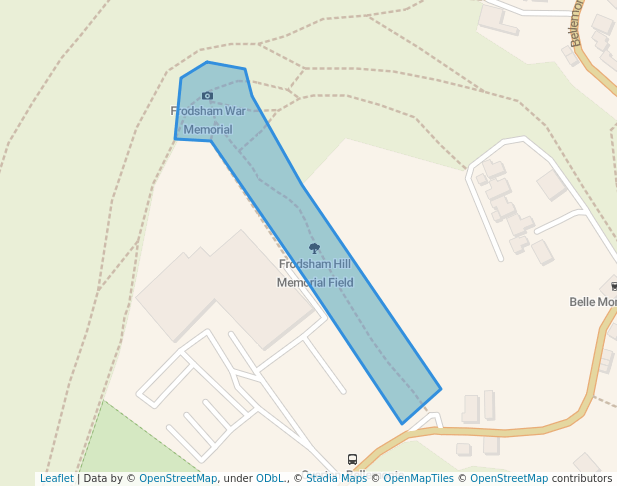 Frodsham Hill Memorial Field in Frodsham | Map and Routes