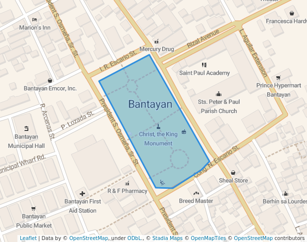 Bantayan Town Plaza in Bantayan | Map and Routes