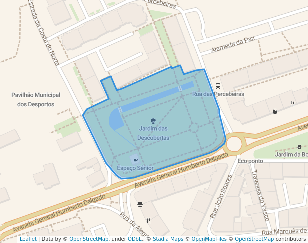 Jardim das Descobertas in Sines | Map and Routes