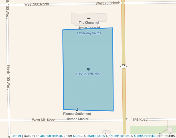 LDS Church Park in Ferron | Map and Routes