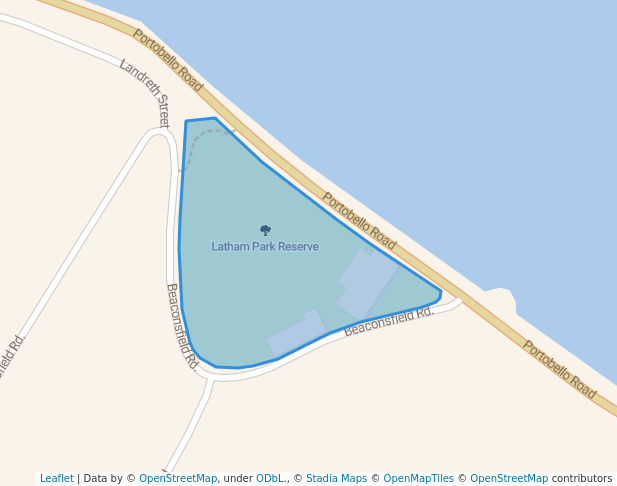 Latham Park Reserve in Dunedin | Map and Routes