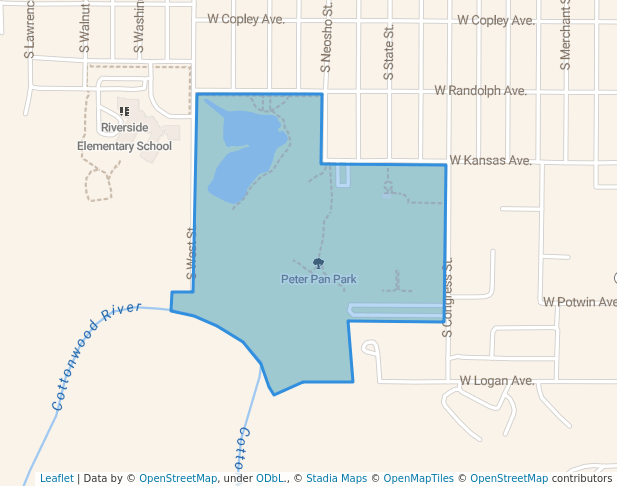 Peter Pan Park in Emporia | Map and Routes