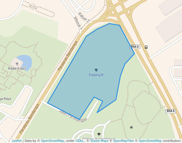 Padang B Dataran Merdeka Shah Alam in Shah Alam | Map and Routes