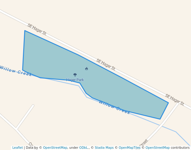 Hager Park in Heppner | Map and Routes