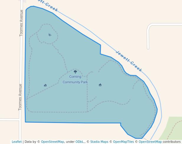 Corning Community Park in Corning | Map and Routes