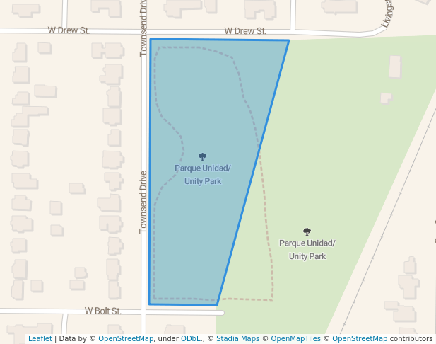 Parque Unidad/Unity Park in Fort Worth | Map and Routes