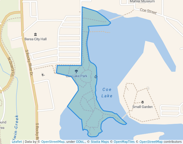 Coe Lake Park in Berea | Map and Routes