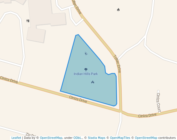 Indian Hills Park in Gallup | Map and Routes