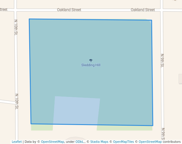 Sledding Hill in Cheney | Map and Routes