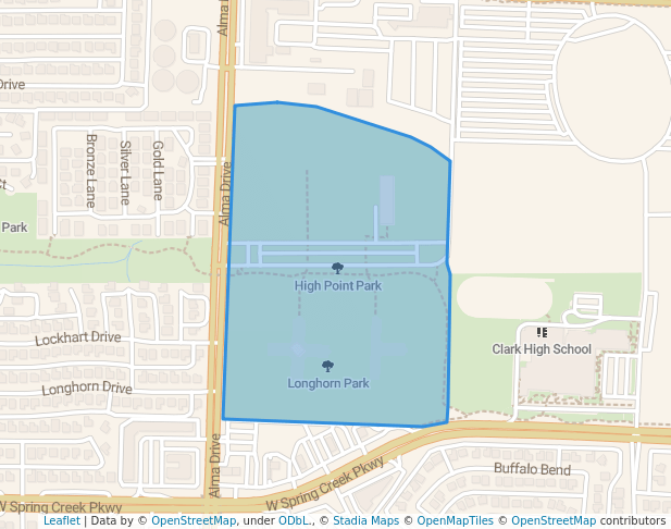 High Point Park in Plano | Map and Routes