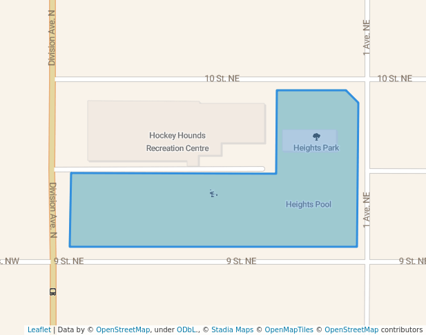 Heights Park in Medicine Hat | Map and Routes