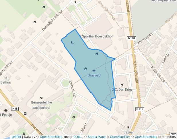 Grasveld in Retie | Map and Routes