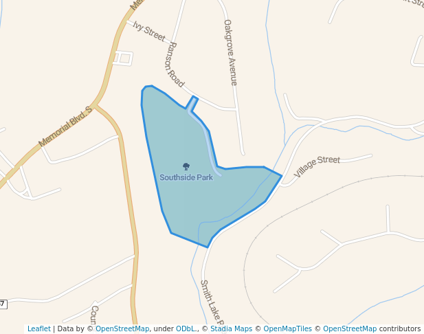 Southside Park in Martinsville | Map and Routes