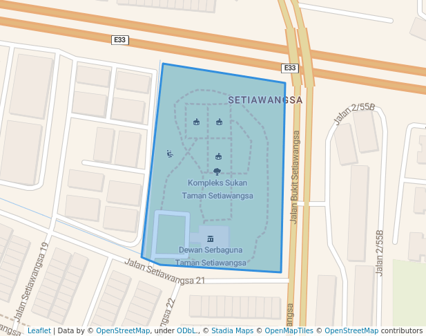 Kompleks Sukan Taman Setiawangsa in Kuala Lumpur | Map and Routes