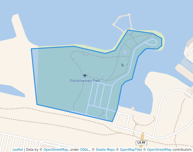 Pontchartrain Park in Kenner | Map and Routes
