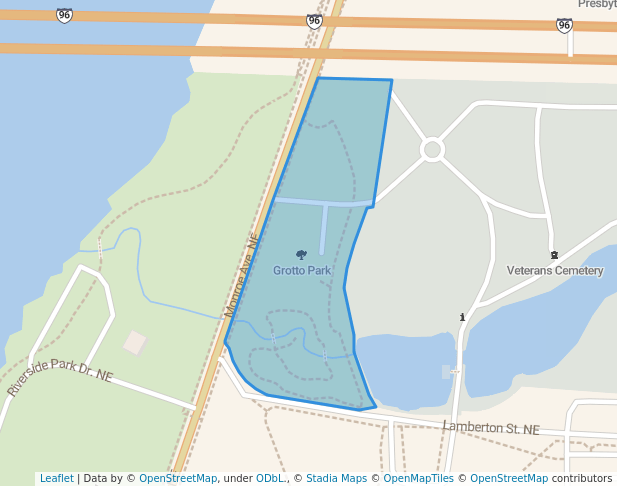 Grotto Park in Grand Rapids | Map and Routes