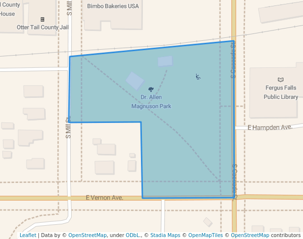 Dr. Allen Magnuson Park in Fergus Falls | Map and Routes