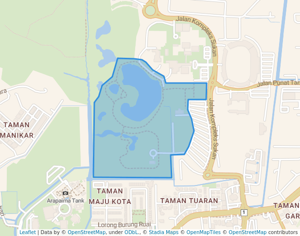 Likas Sport Leisure Park in Kota Kinabalu | Map and Routes
